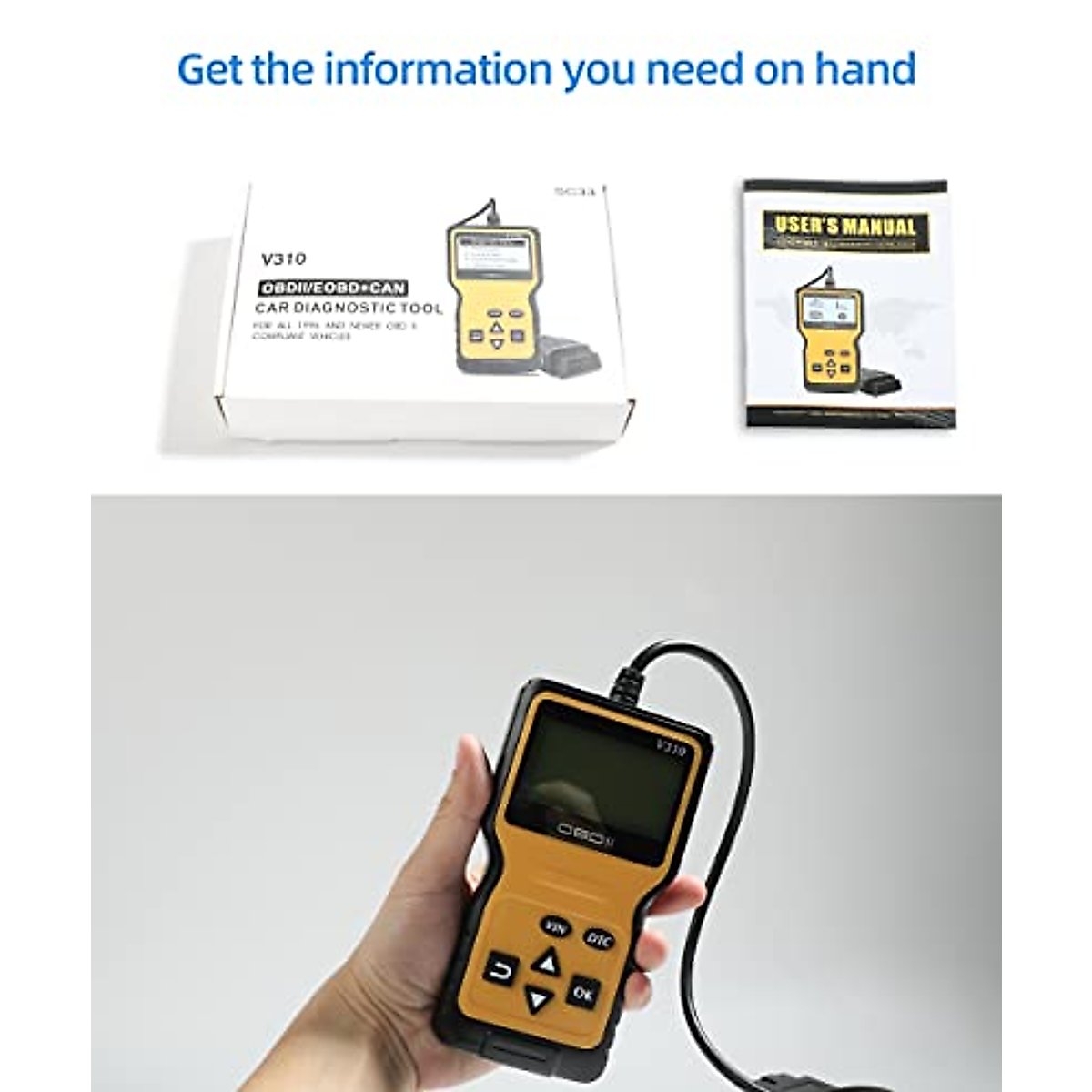 YAKEFLY Universal OBD2 Scanner,Car Engine Fault Code Reader CAN Diagnostic Scan Tool Scanner Diagnostic Tool,Car Scanner Vehicle Engine Code，to Check Engine Light.