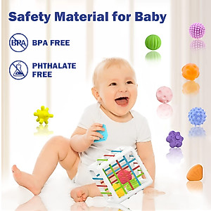 ELLASTAR Baby Shape Sorting Toys Set, Toys for 1-2 Year Old Boys and Girls, 8 PCS Sensory Toys with Activity Cube Set, Montessori Toys for 1 Year Old, Early Learning Toys for Toddlers and Babies