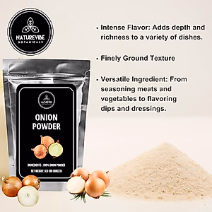 Naturevibe Botanicals Ground Onion Powder 5lbs | Allium Cepa | Instant Cooking | Adds Spice and Aroma (80 ounces)