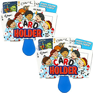 Regal Games 2 Pack Card Holders for Playing Cards - Kids Card Holder with Plastic Paddles - Ideal for Family Fun Game Night and Travel (Ages 3+)