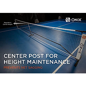 Onix Pickleball 2-in-1 Regulation-Size Portable Net and Practice Net Set Includes Carrying Case with Wheels