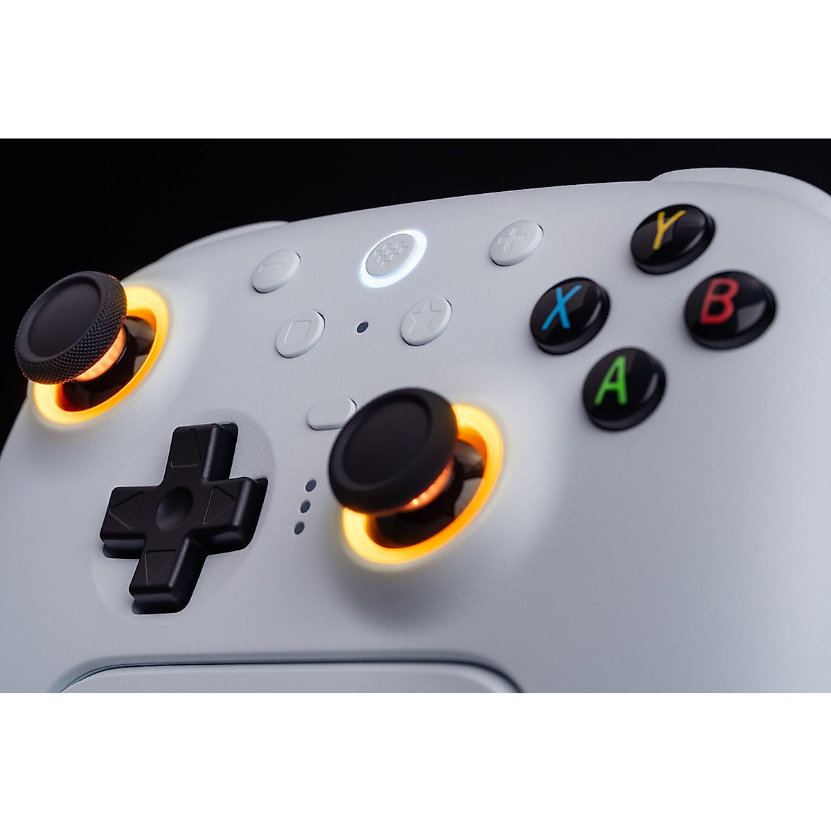 8BitDo Ultimate 2 Wireless Controller for Windows & Android, Gaming Controller with TMR Joysticks, Switchable Hall Effect/Tactile Triggers, RGB Fire Ring, 8Speed Wireless Tech, White