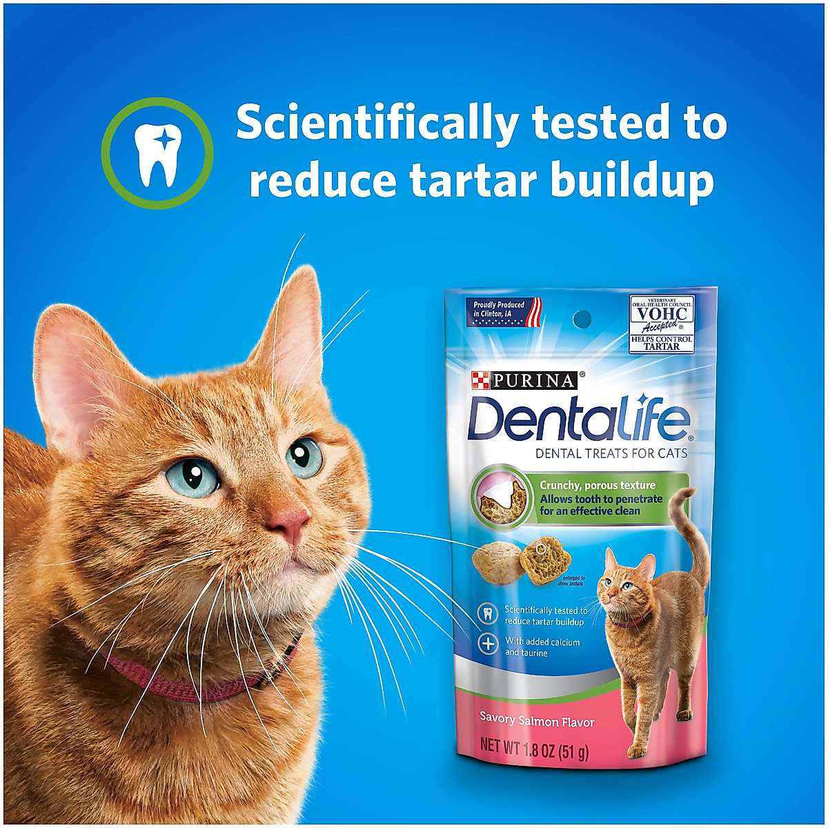 Purina Dentalife Dental Treats For Cats Savory Salmon