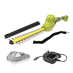 Sun Joe 24V-PHT17-LTE Cordless Telescoping Dual-Action Pole Hedge Trimmer, Kit (w/ 2.0-Ah Battery + Quick Charger)