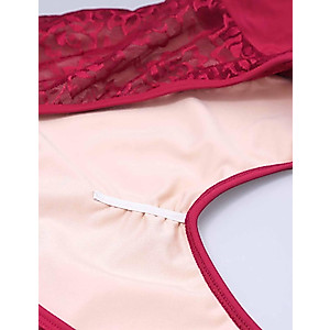 Daydance Burgundy Women Lycra Leotards for Ballet, Dance, Gymnastics, Aerial Yoga, Swim