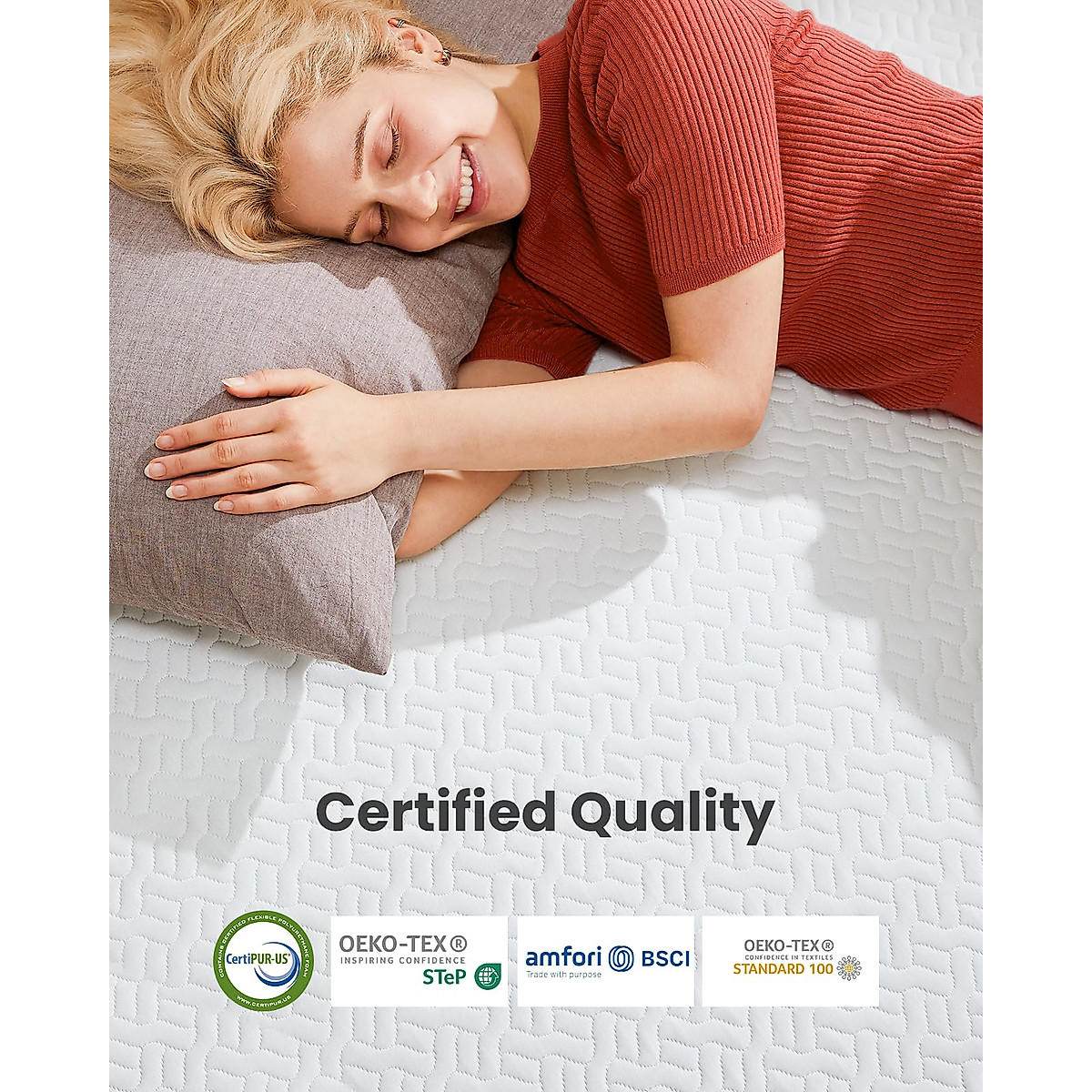 Dreamsmith Queen 3 Inch Memory Foam Mattress Topper, Cooling Gel-Infused Bed Topper for Back Pain with Removable Soft Cover, CertiPUR-US Certified, Queen