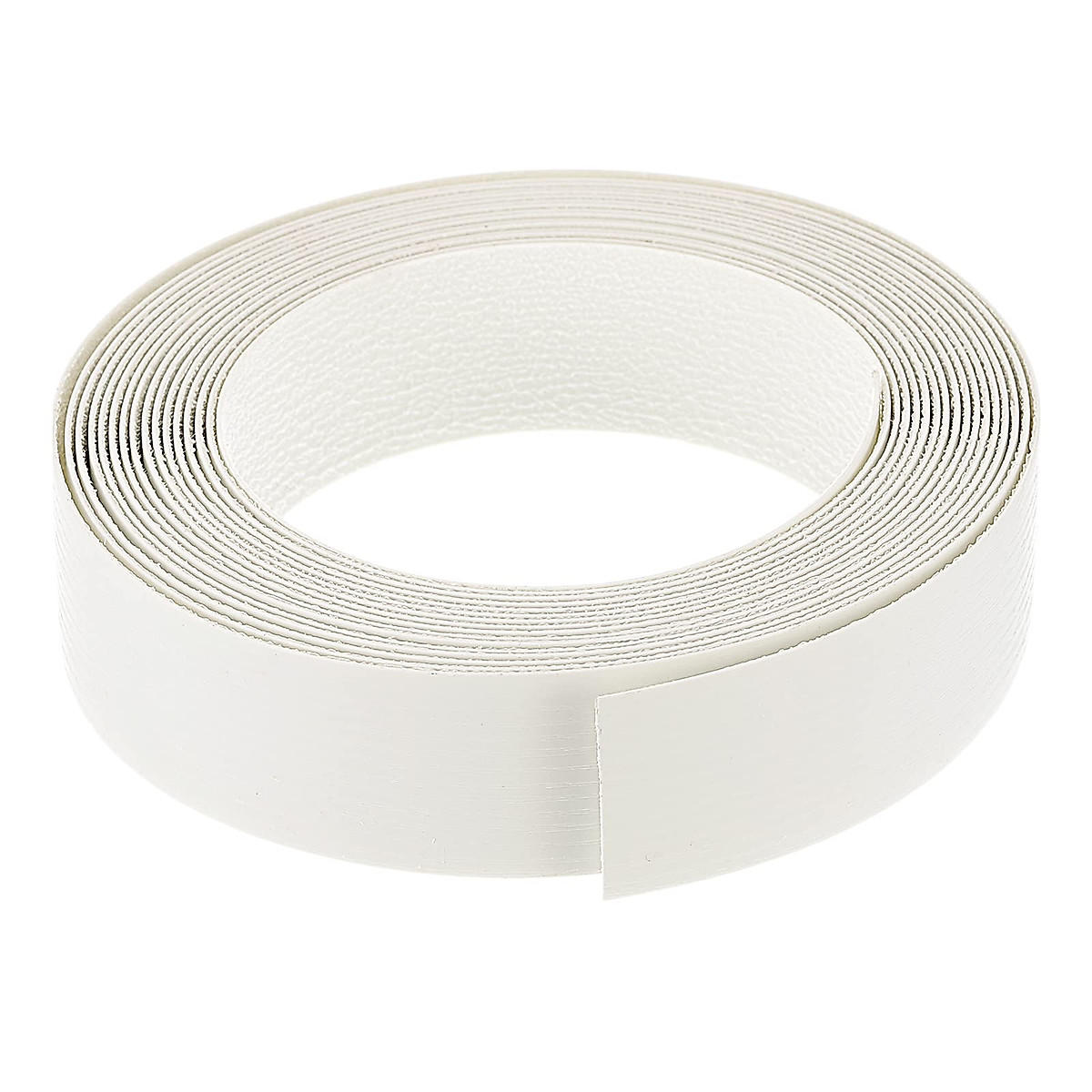 uxcell Edge Banding, 1-5/8 inch x 24.6ft Pre-Glued Beige Embossed Veneer Edging Iron-on Flexible Edge Banding for Cabinet Repair Furniture Restoration