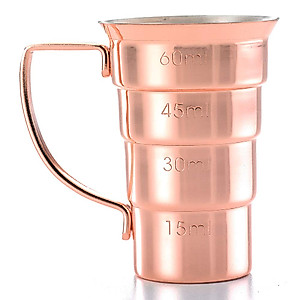 Barfly M37108CP Drink Jigger, 2 oz, Copper w/Handle
