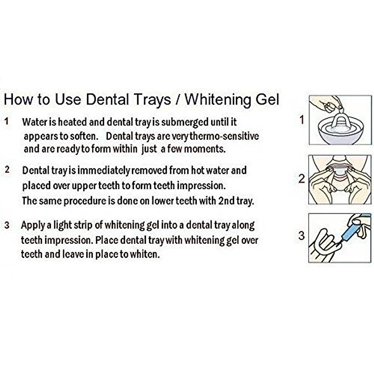 Teeth Whitening Kit 35% Carbamide Peroxide, 10 Tooth Bleaching Gel Syringe Dispensers, 2 Thermo Forming Dental Trays with Storage Case