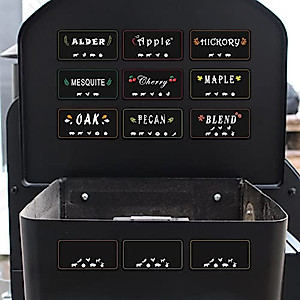 12 Pack Pellet Hopper Magnet Labels Pellet Grill Guide Magnet Traeger Wood Pellet Bin Labels & Hopper Magnets Essential BBQ Smoker Accessories Magnetic Pellets Markers