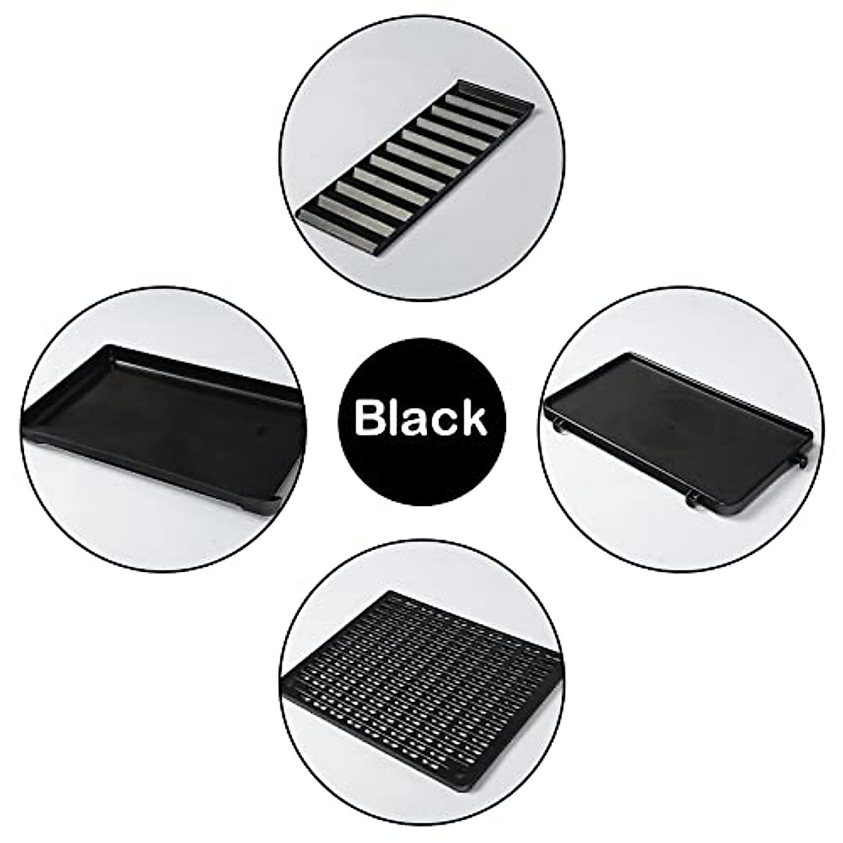 4-Tier 32" Small Animal Metal Cage Height Adjustable with Lockable Casters Grilles Pull-Out Tray for Rabbit Chinchilla Ferret Bunny Guinea Pig Squirrel