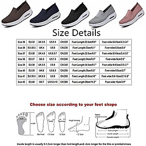 Fitsshoes Women Orthopedic Sneakers,Slip-On Light Air Cushion Mesh Shoes,Casual Breathable Walking Shoes with Arch Support (7.5, Pink)