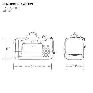 SwissGear Apex Travel Duffle Bags, Blue/Grey, 28-Inch