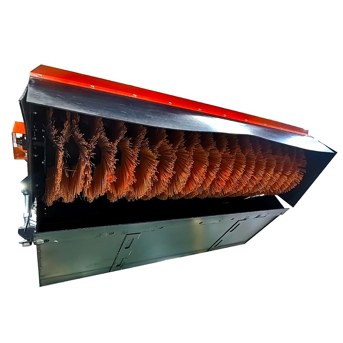 72" Skid Steer Boxbroom Sweeper 17 cu Ft Heaped Hydraulic Forward Sweeper Pick Up Sweeper Wire Brush