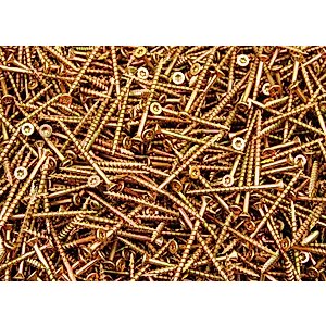 (2500) Torx T25 Star Flat Head 9 x 2-1/2 Yellow Zinc Type 17 Wood Screw Bulk