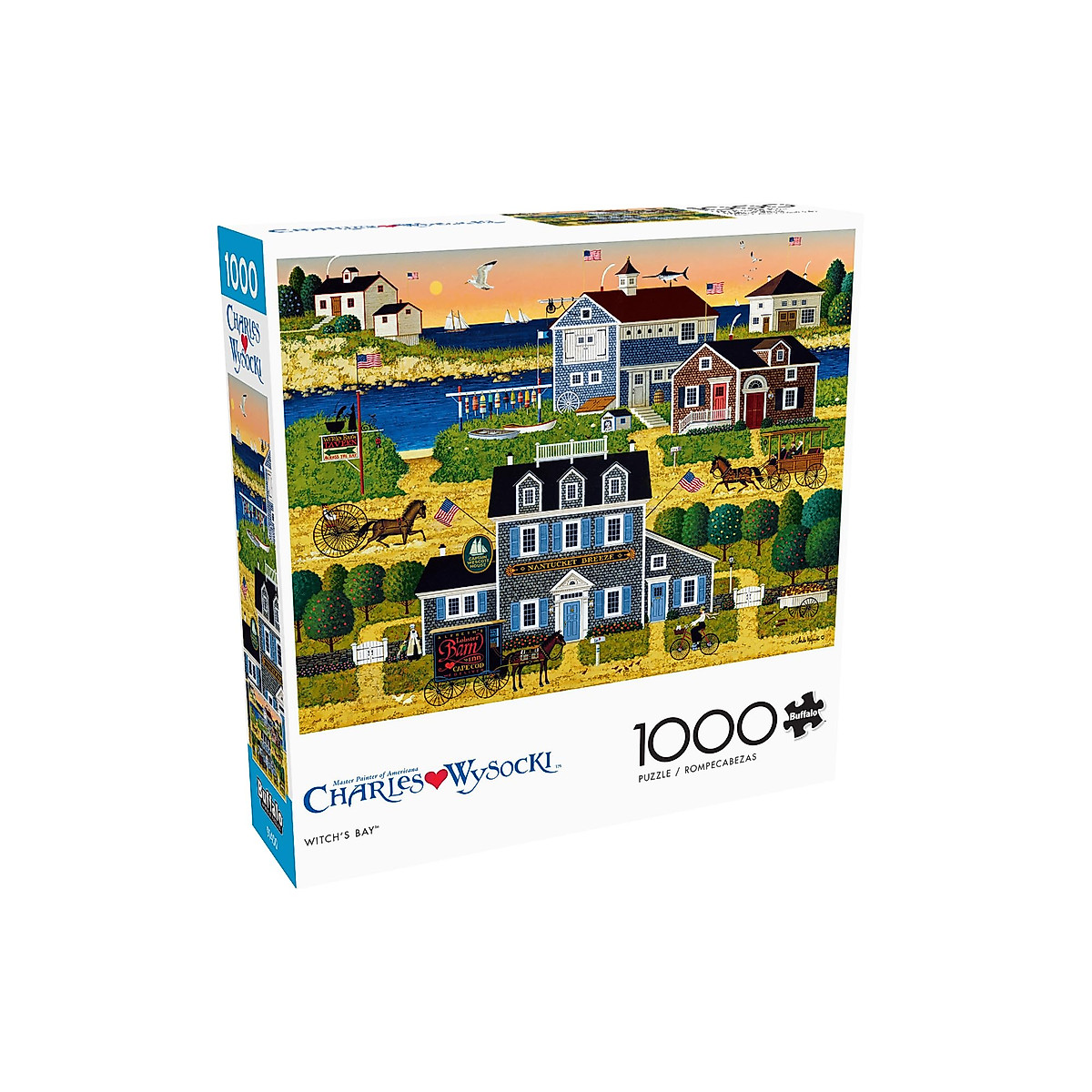 Buffalo Games - Charles Wysocki - Witch's Bay - 1000 Piece Jigsaw Puzzle for Adults Challenging Puzzle Perfect for Game Nights - Finished Puzzle Size is 26.75 x 19.75