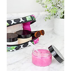 Cornucopia 4oz Clear Plastic Jars with Labels & Spatulas & Lids (12-Pack); Straight Sided PET BPA-Free Containers Great for Cosmetics, Kitchen & Gifts