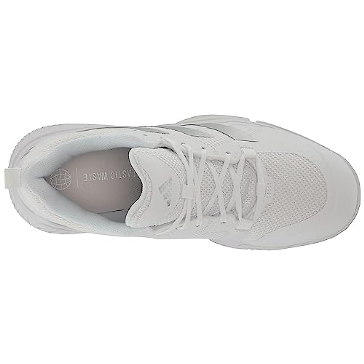 adidas Women's Court Team Bounce 2.0 Sneaker, White/Silver Metallic/Grey One, 9