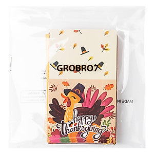 GROBRO7 36Pcs Thanksgiving Cutlery Holders Autumn Silverware Wrap Bag Happy Turkey Day Pumpkin Maple Leaf Tableware Holder Pouch for Knife Fork Fall Harvest Party Supplies for Dinner Table Decor