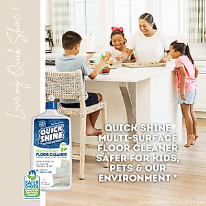 Quick Shine Multi Surface Floor Cleaner 27oz | Ready to Use-Streak Free- No Rinse | Use on Hardwood, Laminate, Luxury Vinyl Plank & Stone | Use in Spray Mops & Vac Mops | Safer Choice Cleaner