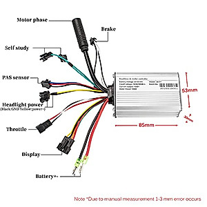 Electric Bike Conversion Kit Front Wheel Motor 350W E-Bike Kit 36V Hub Motor 20" Bicycle BLDC Controller with LCD Display Controller PAS Brake Lever (20inch Front Wheel 36V 350W)