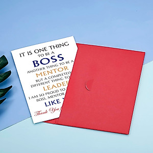 Bosses Day Gifts for Women Men Funny Boss Day Gifts for Him Her Greeting Cards Thank You Cards with Envelopes for Boss Female Mentor Leader Supervisor Boo Basket Birthday Christmas Halloween Gifts