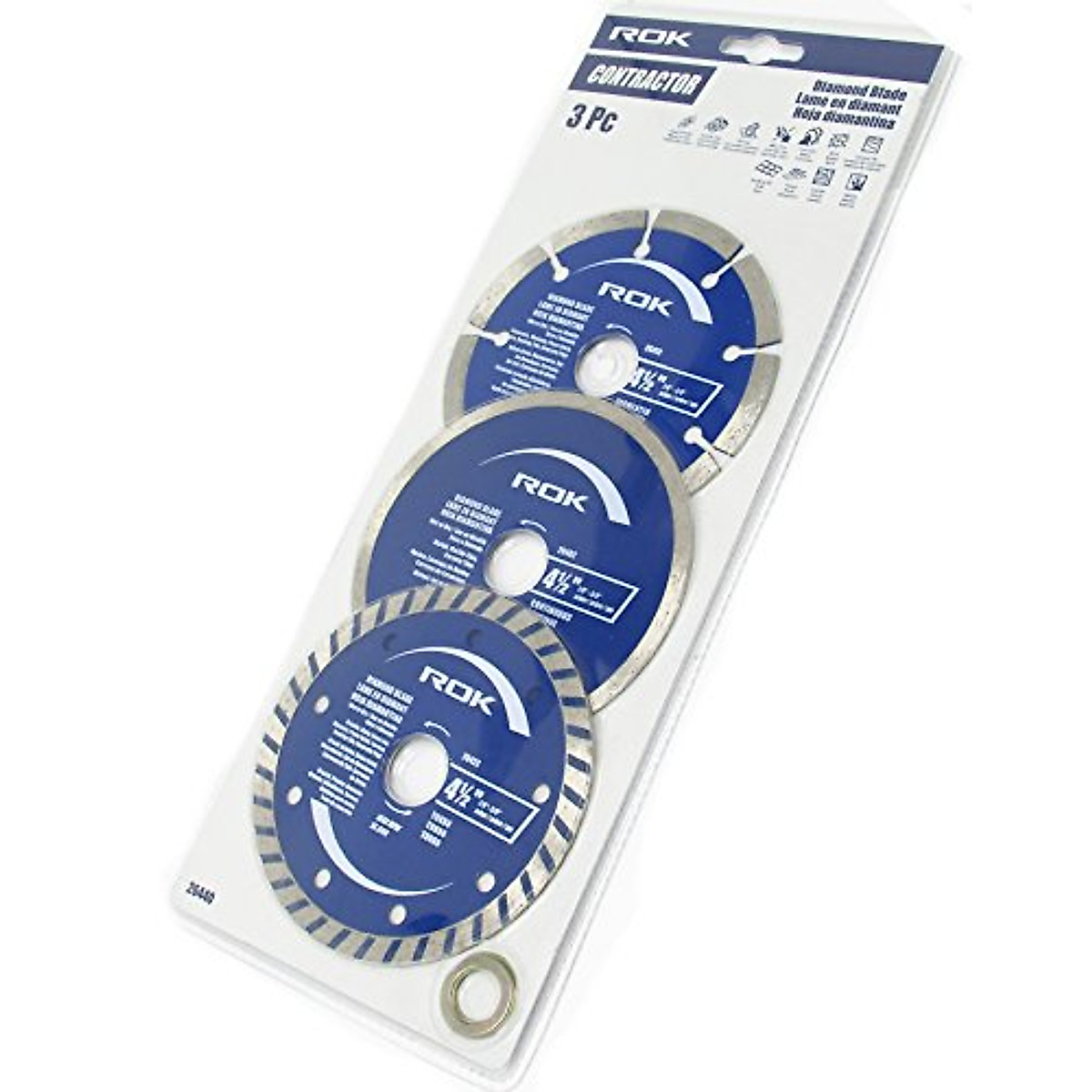 ROK 4-1/2 inch Diamond Saw Blade Set, Pack of 3