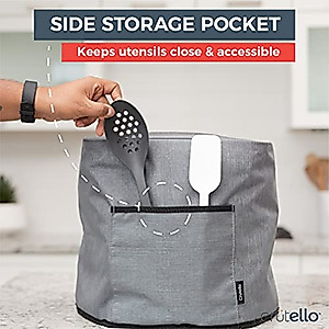 Crutello Air Fryer Cover with Storage Pockets for 4 Quart Fryer - Small Appliance Dust Covers