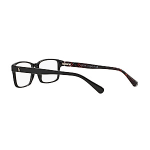 Polo Ralph Lauren Men's PH2123 Rectangular Prescription Eyewear Frames, Shiny Black/Demo Lens, 56 mm