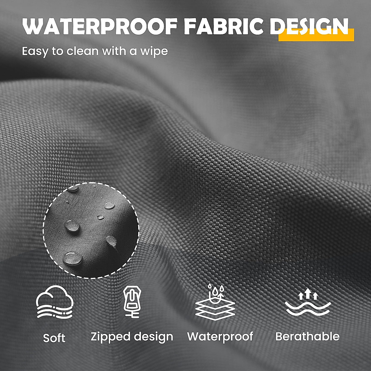 UDPATIO Outdoor Cushions for Patio Furniture, 4'' Replacement Cushions for Outdoor Furniture, Water-Resistant Patio Furniture Sectional Cushions for Sofa Couch Bench, Grey