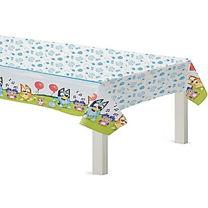 amscan Bluey Plastic Party Table Cover - 54" x 96" | Blue | 1 Pc.