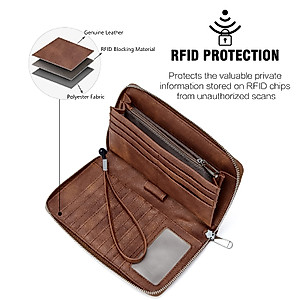 BOSTANTEN Womens Leather Wallets RFID Blocking Large Capacity＆Backpack Purse for Women Fashion Travel Backpacks