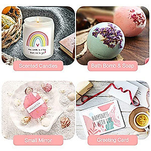 Get Well Soon Gifts for Women, 11 Pcs Care Package Gift Feel Better Get Well Basket After Surgery Recovery Self Care Gift Thinking of You Box with Blanket Tumbler for Women Sick Friends(Pink)