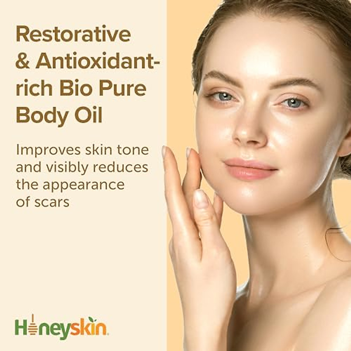 Bio Pure Skincare Oil - Moisturizer for Dry Skin - Pregnancy Stretch Mark Prevention - Oil for Scars - Stretch Mark Treatment with Sweet Almond for skin (4oz)