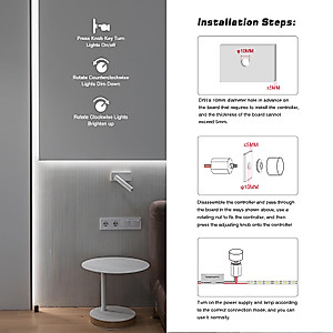 SURLED Dimmer Switch 12 Volt DC for LED RV Lights Interior, Dimmer Knob Waterproof IP65, Suitable for Camper, Recreational Vehicle, Boat, Auto, Truck, Marine and Strip Lighting