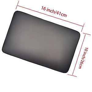 Btibpse Roller Seat 360 Degree Rotating Low Stool with Wheel Chair PU Leather Universal Swivel Wheels Stool for Home Office Fitness and Garage (Rectangle Black)