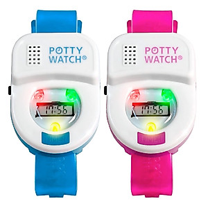 Potty Time: The Original Potty Watch | Water Resistant, Toilet Training Aid, Warranty Included. (30, 60 or 90 Min Automatic Timers Plays Music & Flashing Lights for Fun & Gentle Reminders) Pink & Blue