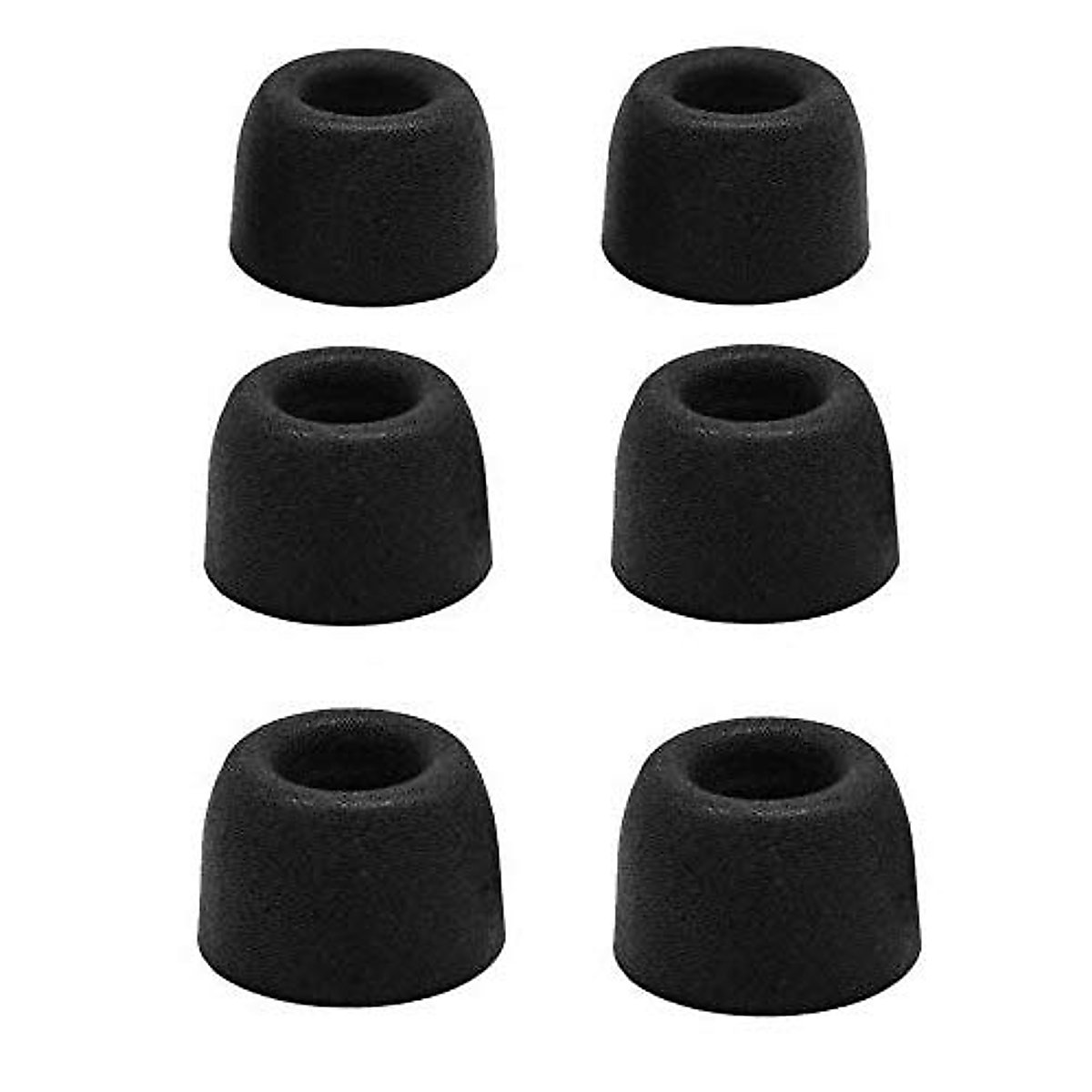 JNSA Memory Foam Ear Tips Compatible with Galaxy Buds/Gear IconX, Comfortable & Noise Blocking Replacement Earbud Memory Foam Tips for Truly Wireless Earphone, S/M/L 3 Size 3 Pairs [Black]