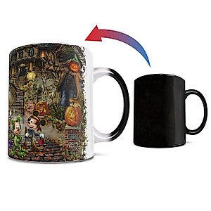 Morphing Mugs Disney – Mickey and Minnie Halloween Fun – Thomas Kinkade Studios - One 11 oz Color Changing Ceramic Mug – Image Revealed When HOT Liquid Is Added!