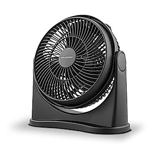 Air Monster 15655 High Velocity 3 Speed 8 Inch Adjustable Tilt Mini Personal Desk Fan with Wall Mount Option and Carry Handle, Black