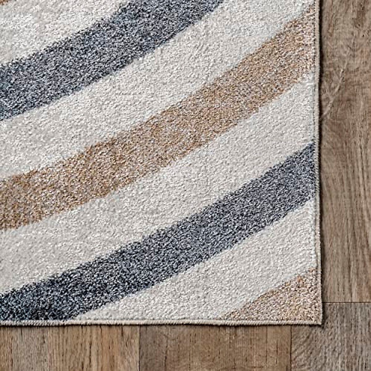 nuLOOM Modern Swirls Machine Washable Area Rug, 4x6, Blue