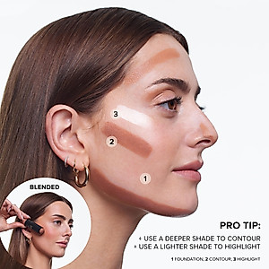 Nudestix Nudies Tinted Blur Foundation Stick, Matte Cream Powder Multitask Makeup to Tint, Blur, Blot Skin and Sculpt Face, Lightweight, Natural Matte Finish, Shade: Light 2, 0.2 fl oz (6.2 g)