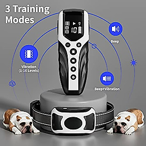 Brapezie No Shock Dog Training Collar, 2000ft Range Vibrating Dog Collar, IPX7 Waterproof Dog Vibration Collar, No Prongs and No Shock, only Sound and Vibration Collar for Training Dogs