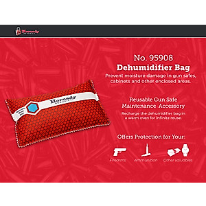 Hornady Reusable Dehumidifier Bag 450G, 95908 - Portable, Easy to Use Moisture Absorbers for Gun Safes & Cabinets - Prevent Moisture Damage for Gun Safe Accessories, Firearms in Your Gun Vault