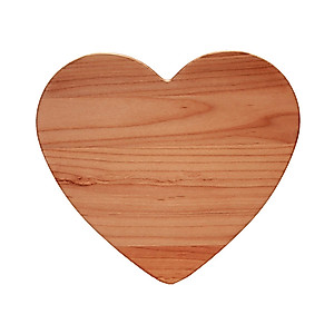 Hardwood Heart Shaped Cheese Serving Board (11" x 11" x .75")