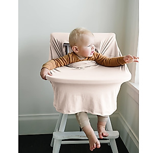 Baby Car Seat Covers- Multi-use Carseat Canopy for Babies, Stretchy Infant Carseat Cover Boy, Shower Gifts for Unisex Boys and Girls(Beige)