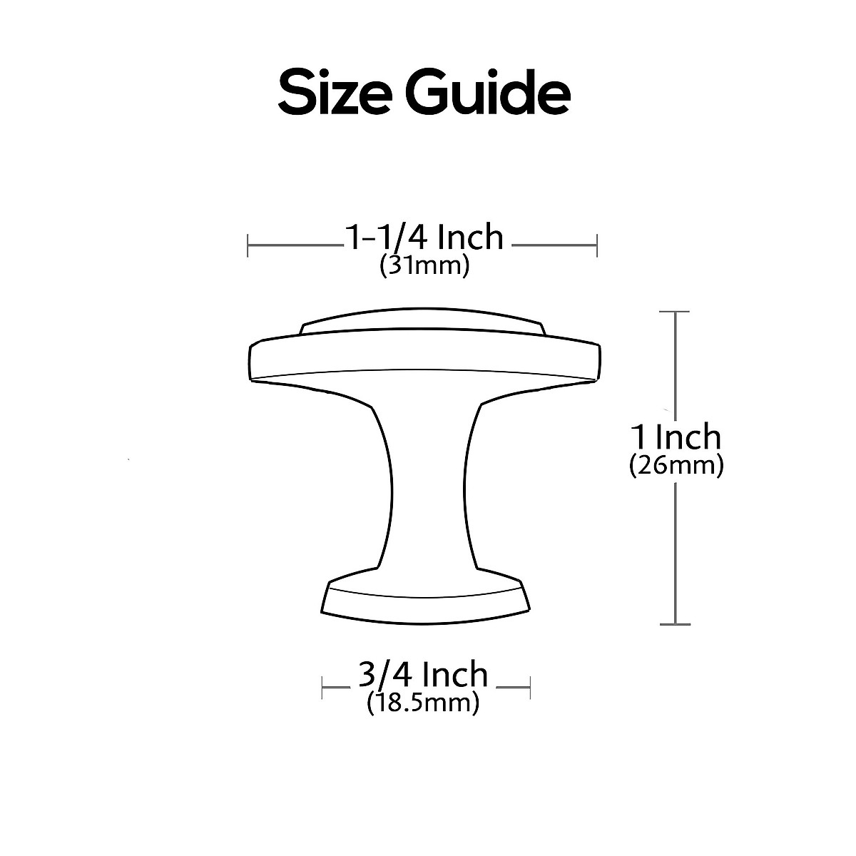 Alzassbg 5 Pack Brushed Black Nickel Cabinet Knobs, 1-1/4 Inch Diameter Kitchen Cabinet Hardware Round Knobs for Cabinets and Drawers AL6012BBN