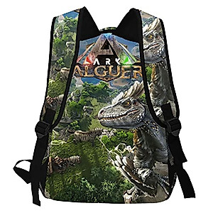 OIUCANP Ark Survival Evolved Backpack,Dinosaur Travel Casual Daypack for Men Women,Multifunction Outdoor Sports Bag 16in