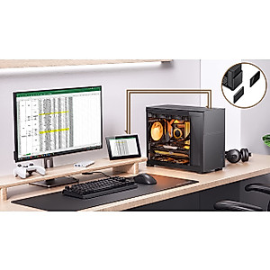 JONSBO D31 MESH SC Black Micro ATX PC Case with Screen, M-ATX/ITX Motherboard/Support RTX 4090(335-400mm) GPU 360/280AIO,Power ATX/SFX: 100mm-220mm Multiple Tool-Free Design Computer case
