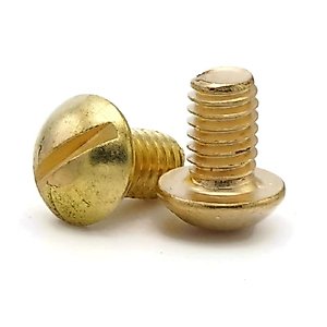 Brass Slotted Round Head Machine Screws #3-48 x 3/8" Qty 100